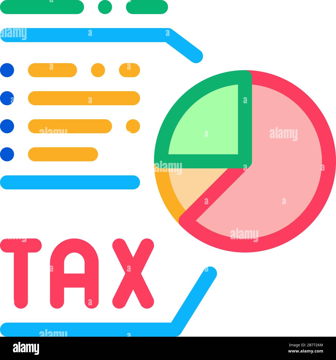 Tax Diagram Icon Vector Outline Illustration Stock Vector Image & Art ...