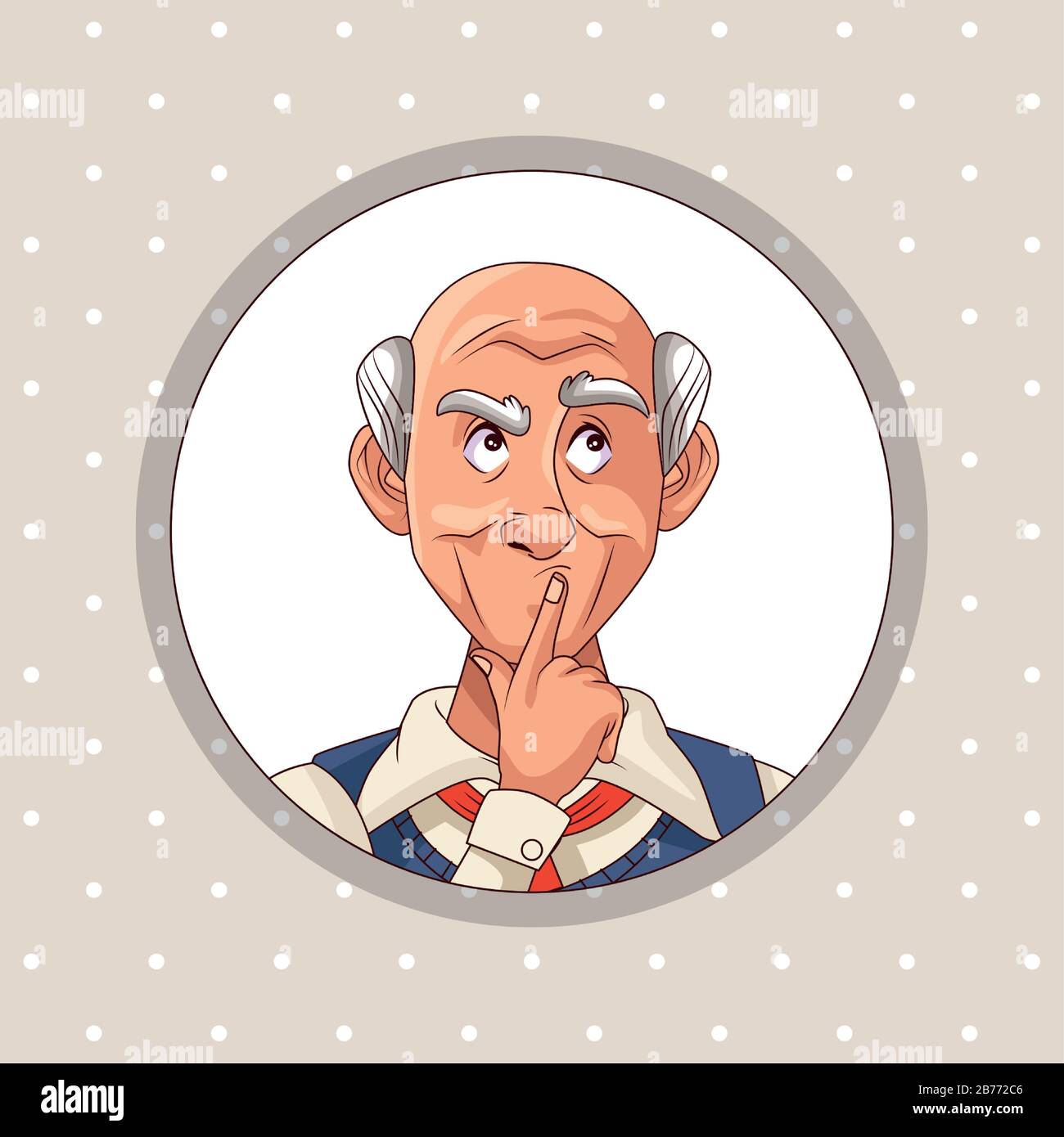 old man patient of alzheimer disease character Stock Vector Image & Art ...