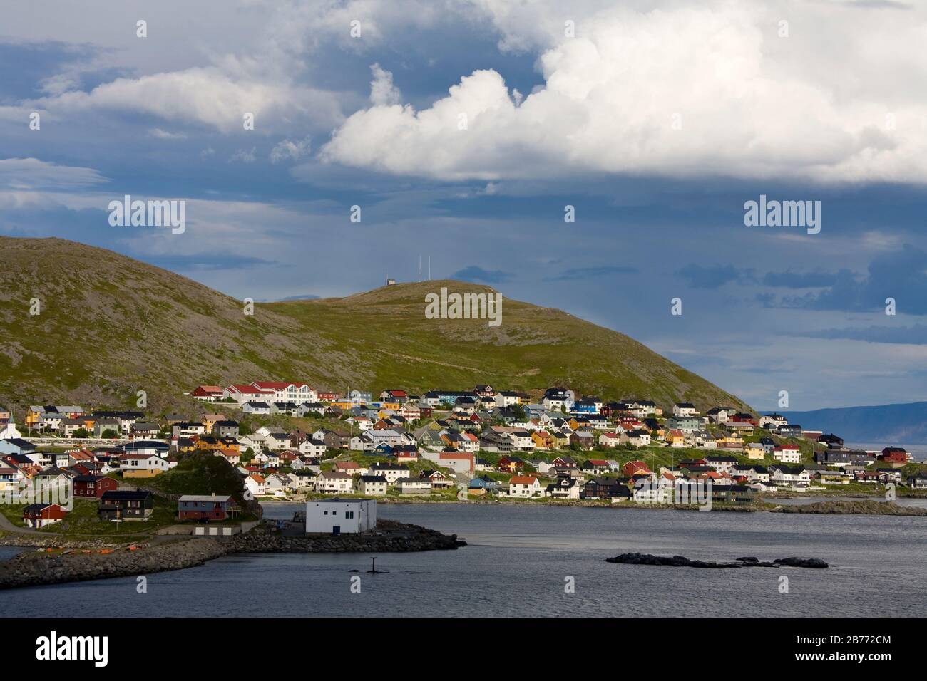 Honningsvag Port, Mageroya Island, Finnmark Region, Arctic Ocean ...