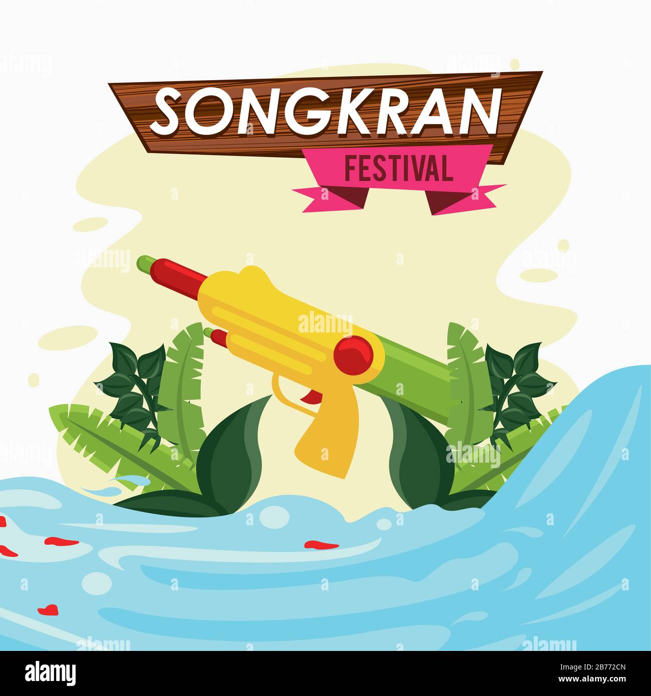 songkran celebration party with water gun toy Stock Vector Image & Art ...