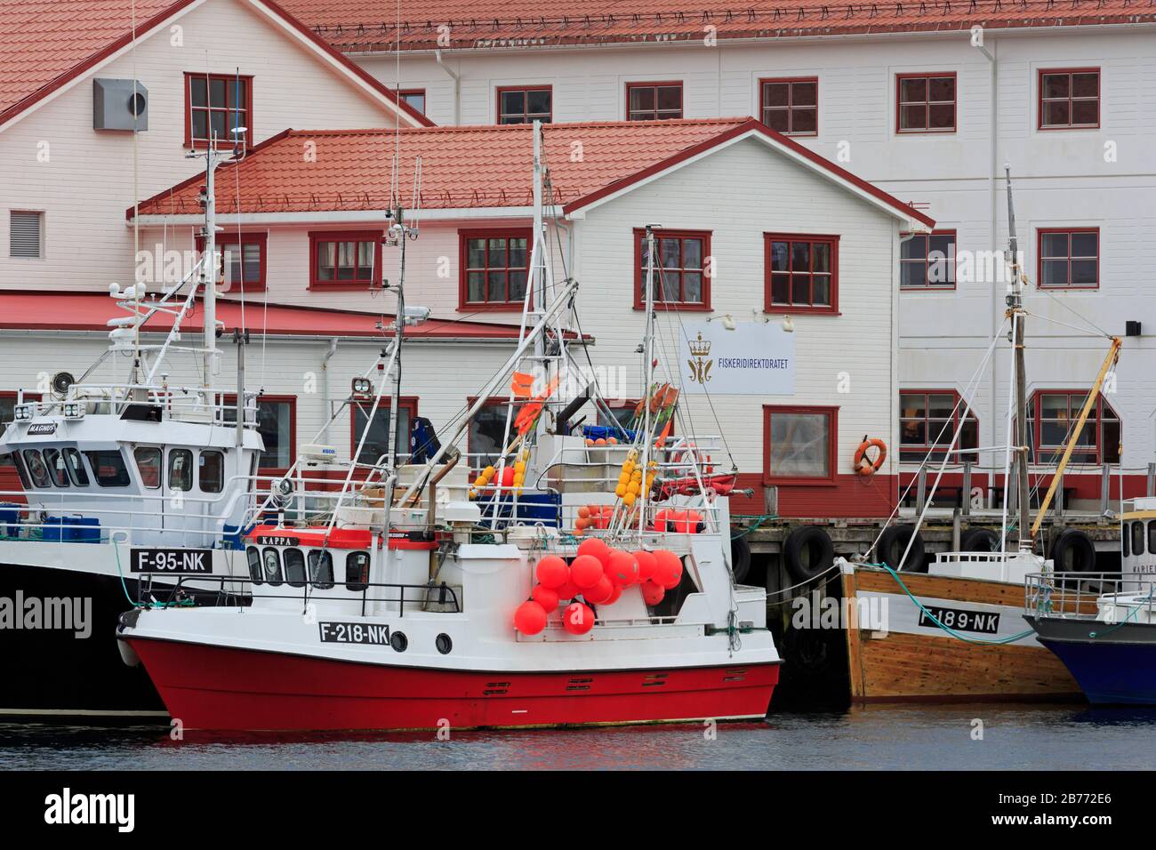Fishing boats, Honningsvag Town,Mageroya Island, Finnmark County ...