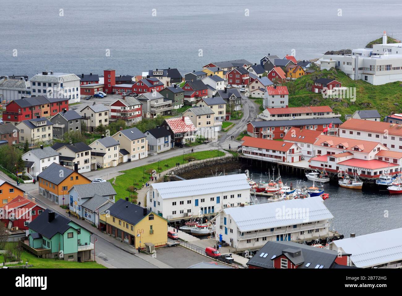 Honningsvag Town,Mageroya Island, Finnmark County, Norway Stock Photo ...