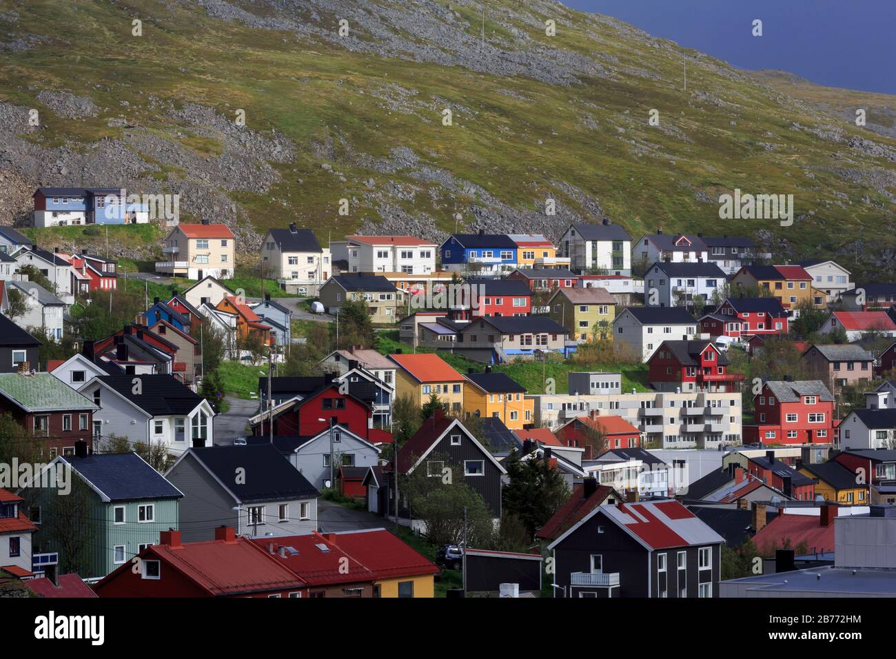 Honningsvag Town,Mageroya Island, Finnmark County, Norway Stock Photo ...
