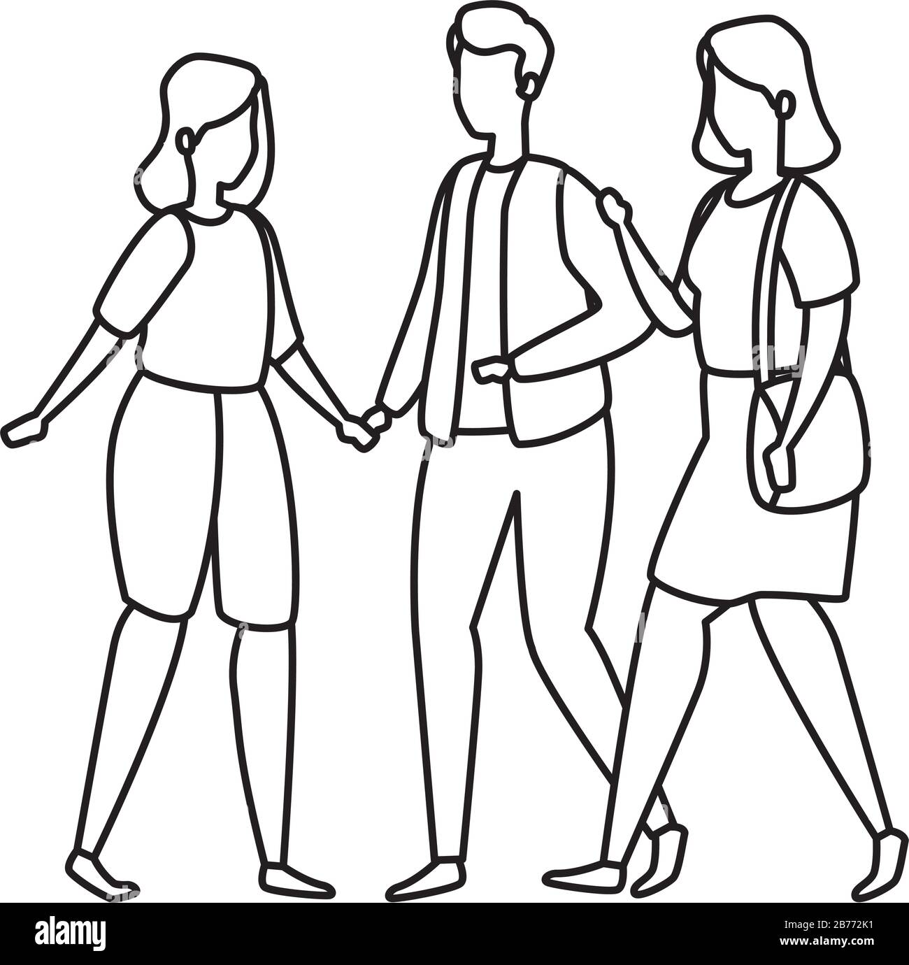 group of young people avatar characters Stock Vector Image & Art - Alamy