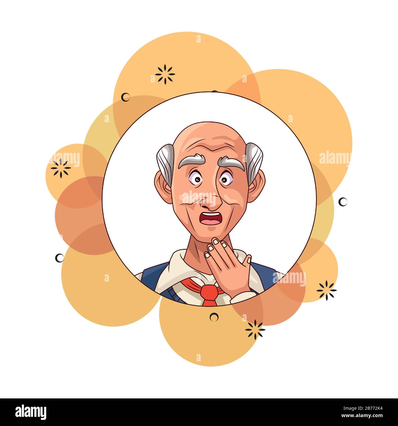 old man patient of alzheimer disease character Stock Vector Image & Art ...