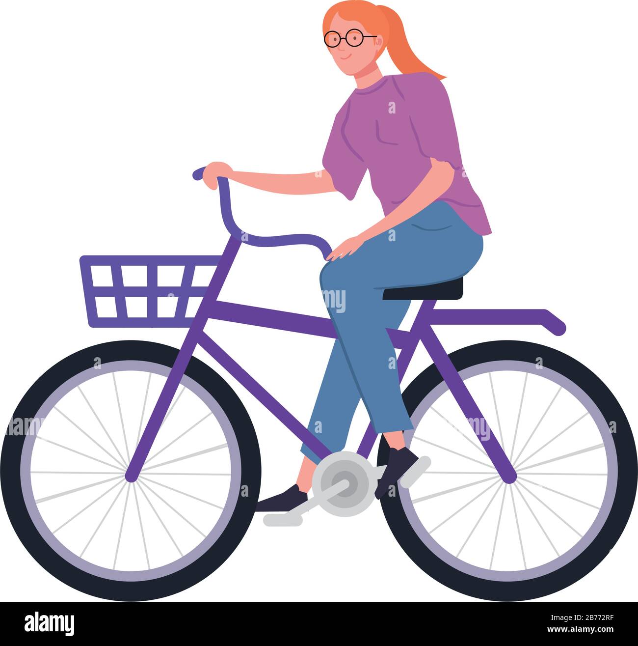 Person avatar in bicycle Stock Vector Images - Alamy