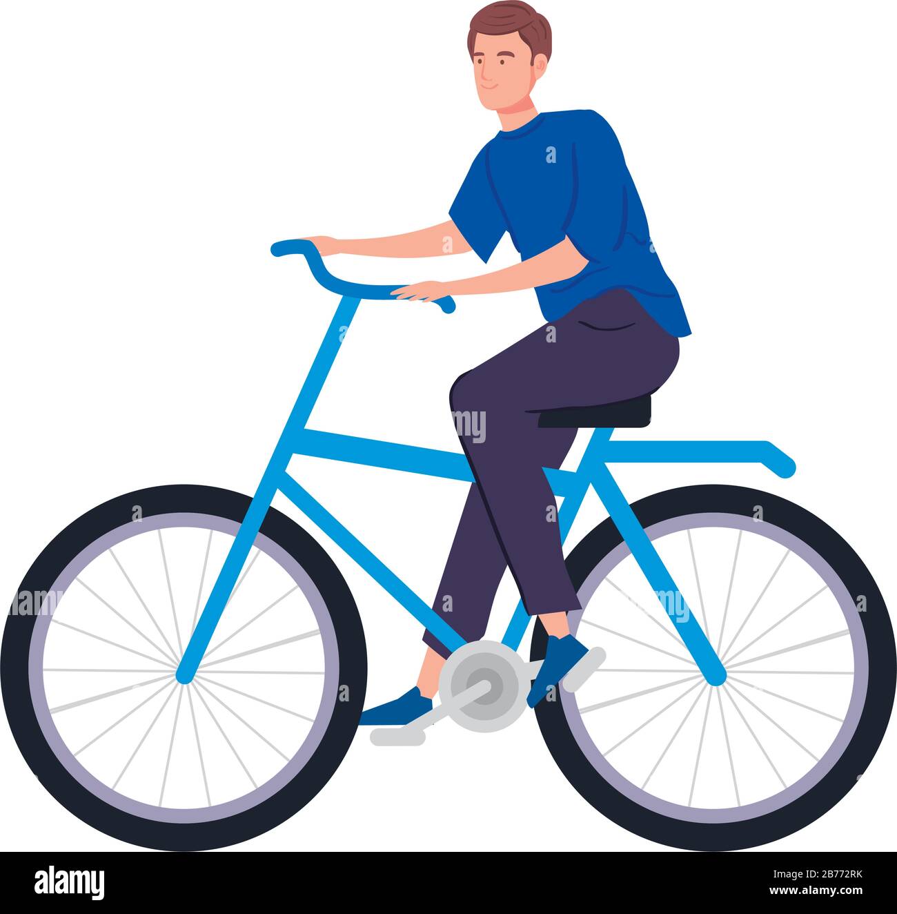 Person avatar in bicycle Stock Vector Images - Alamy