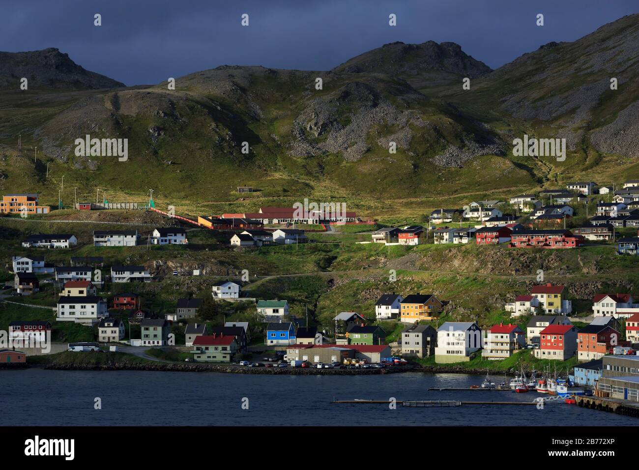 Honningsvag Town,Mageroya Island, Finnmark County, Norway Stock Photo ...