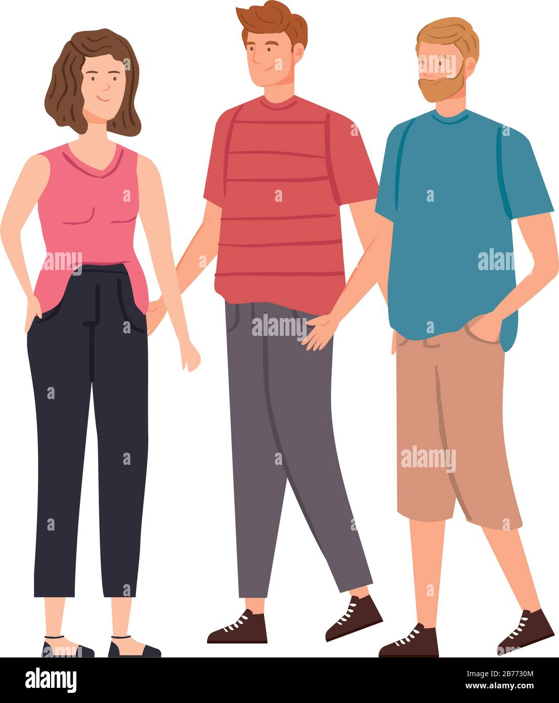 group of young people avatar characters Stock Vector Image & Art - Alamy