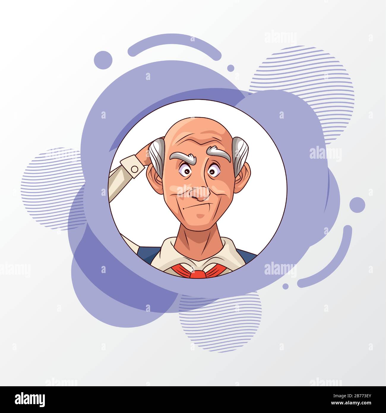 old man patient of alzheimer disease character Stock Vector Image & Art ...