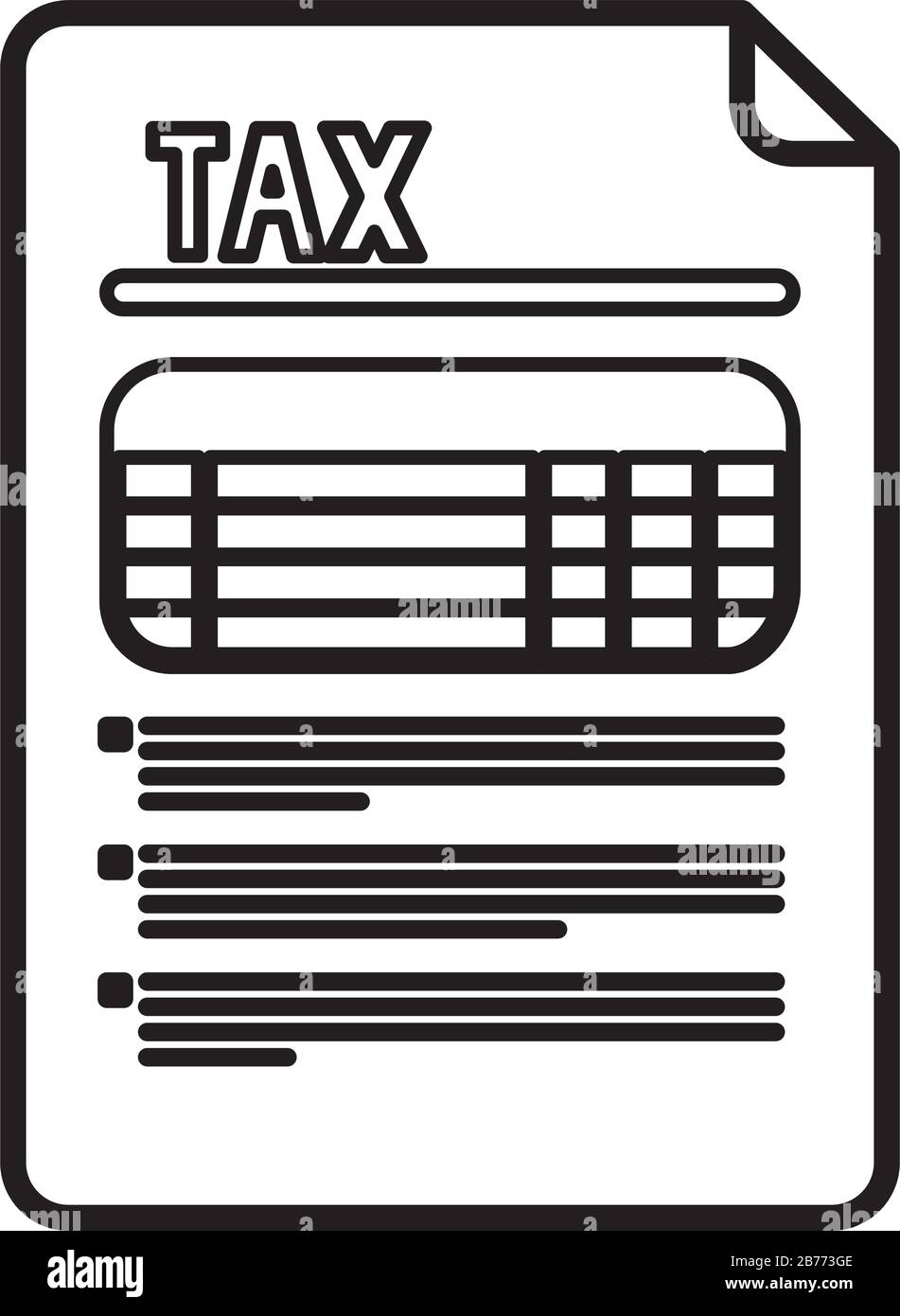 Isolated tax document vector design Stock Vector Image & Art - Alamy