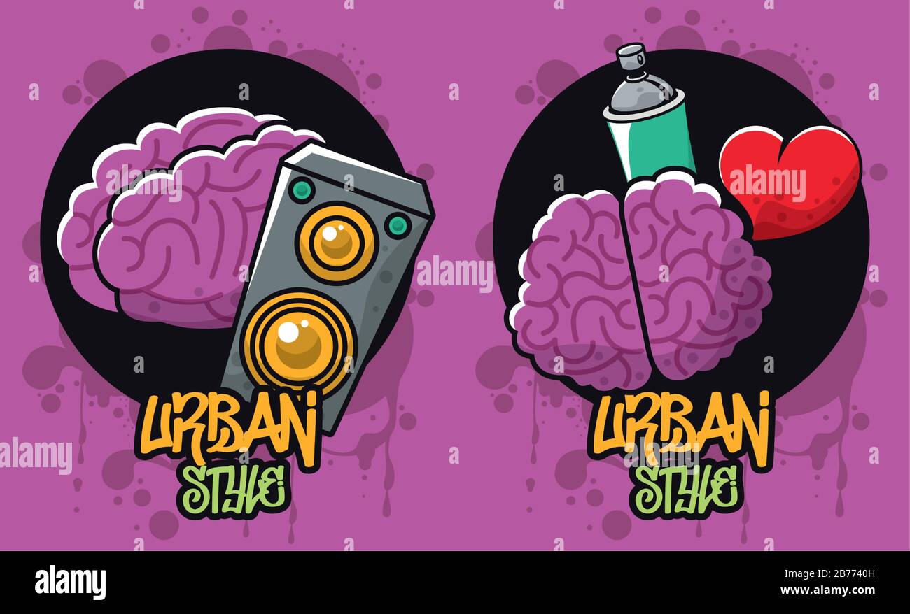 Graffiti paint teenagers Stock Vector Images - Alamy