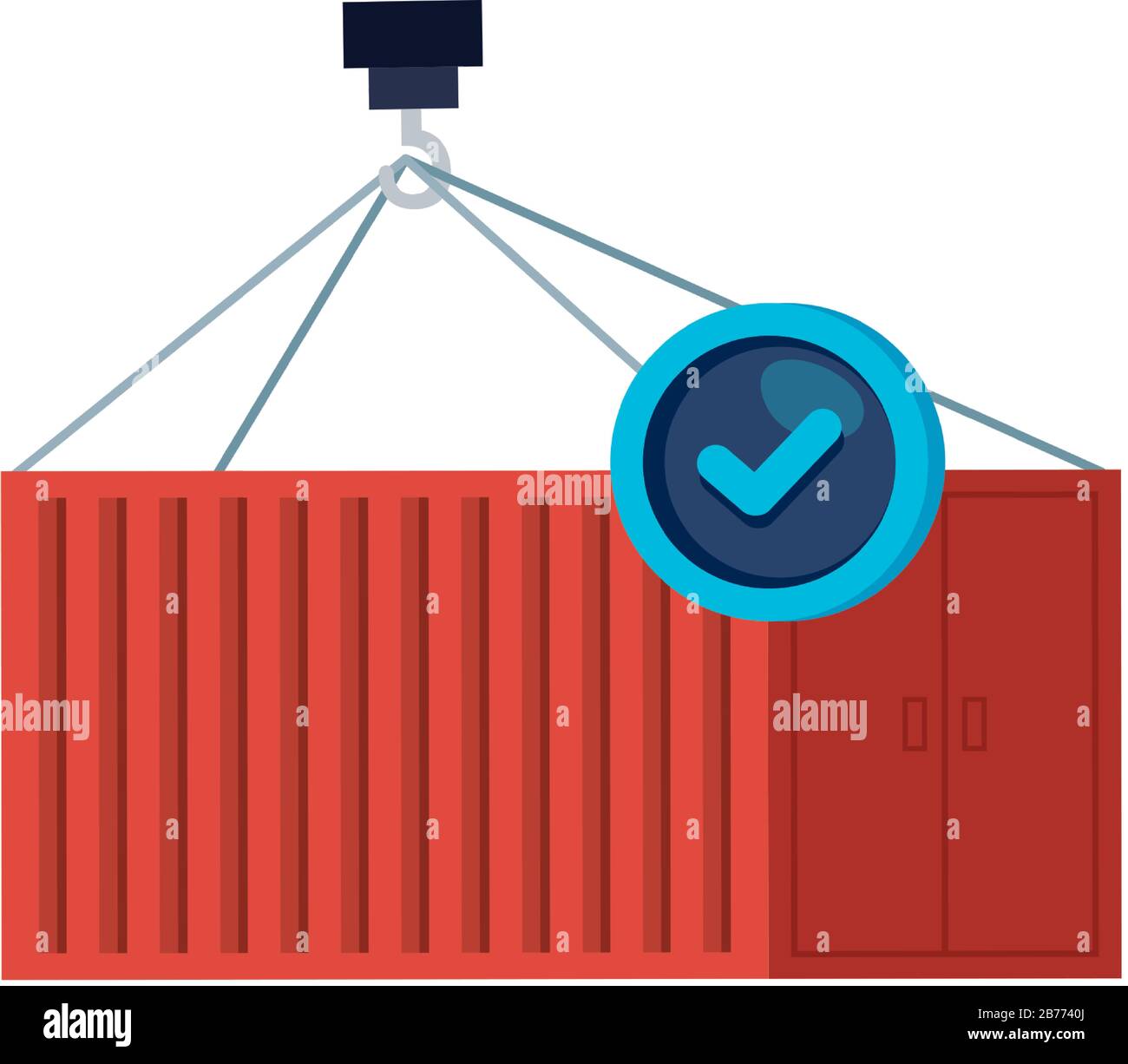 container metal hanging with check symbol Stock Vector Image & Art - Alamy