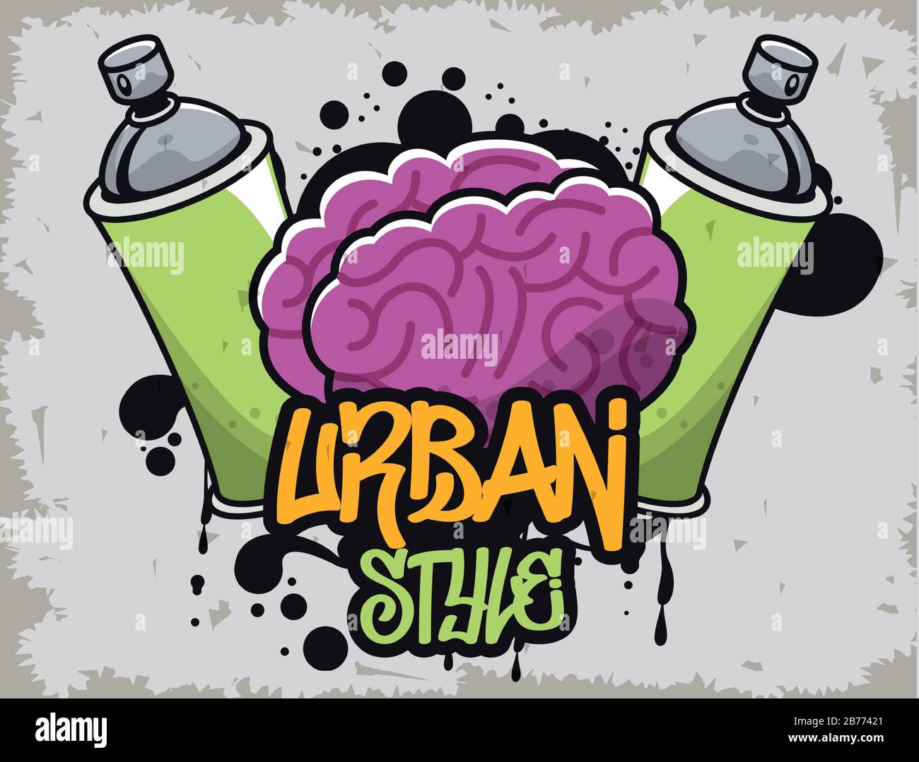 Colorful brain paint Stock Vector Images - Alamy