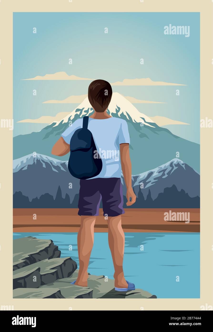 Male outdoors rural Stock Vector Images - Alamy