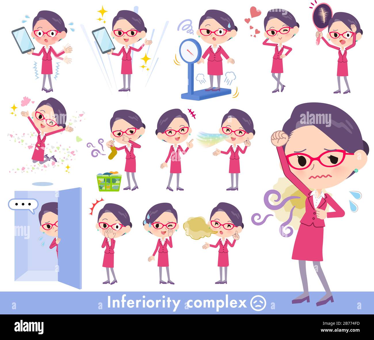 A set of women on inferiority complex.There are actions suffering from ...