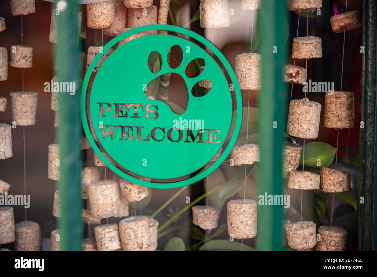 Pets welcome sign. Pets friendly area Stock Photo - Alamy
