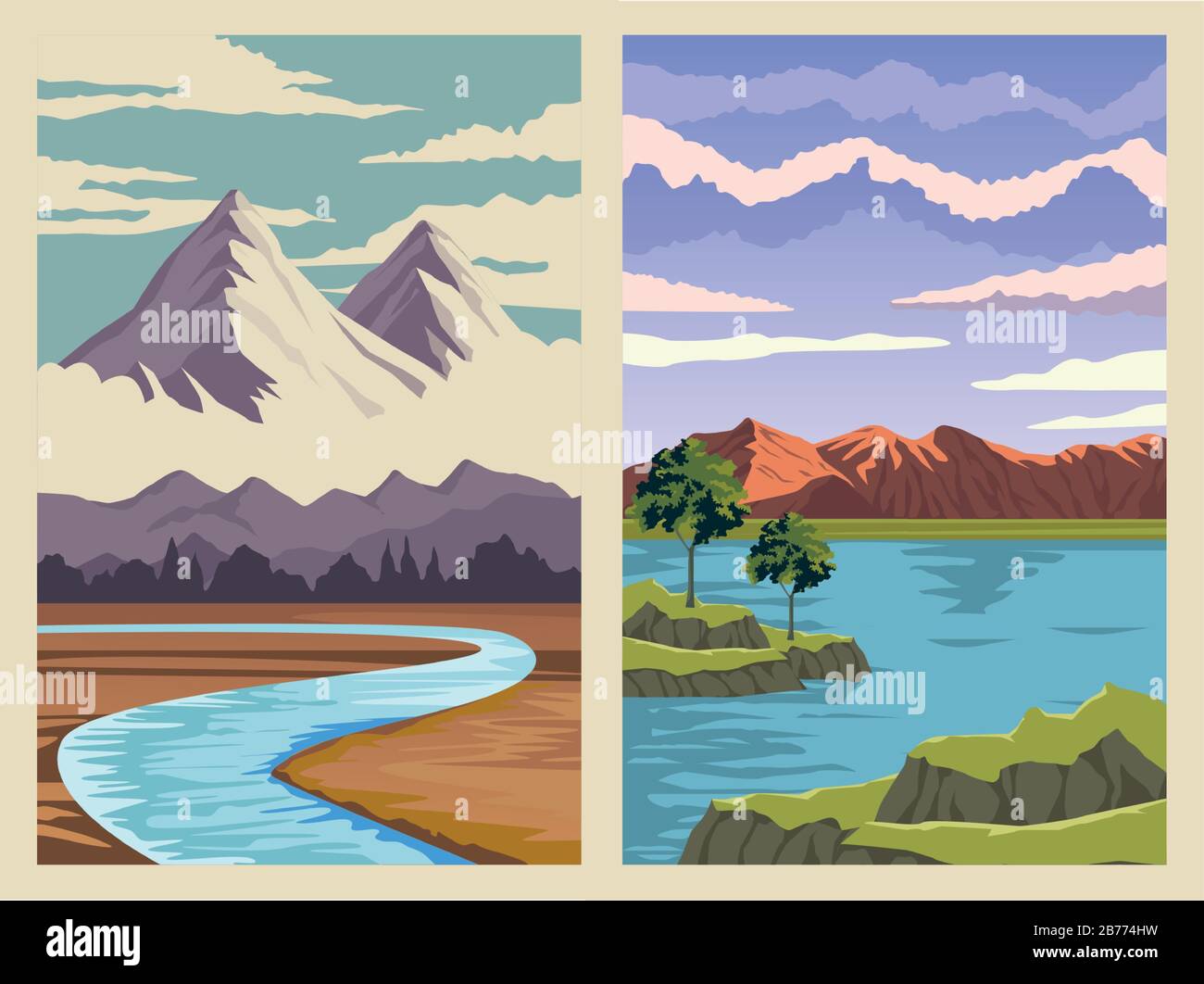 Horizontal landscape remote Stock Vector Images - Alamy