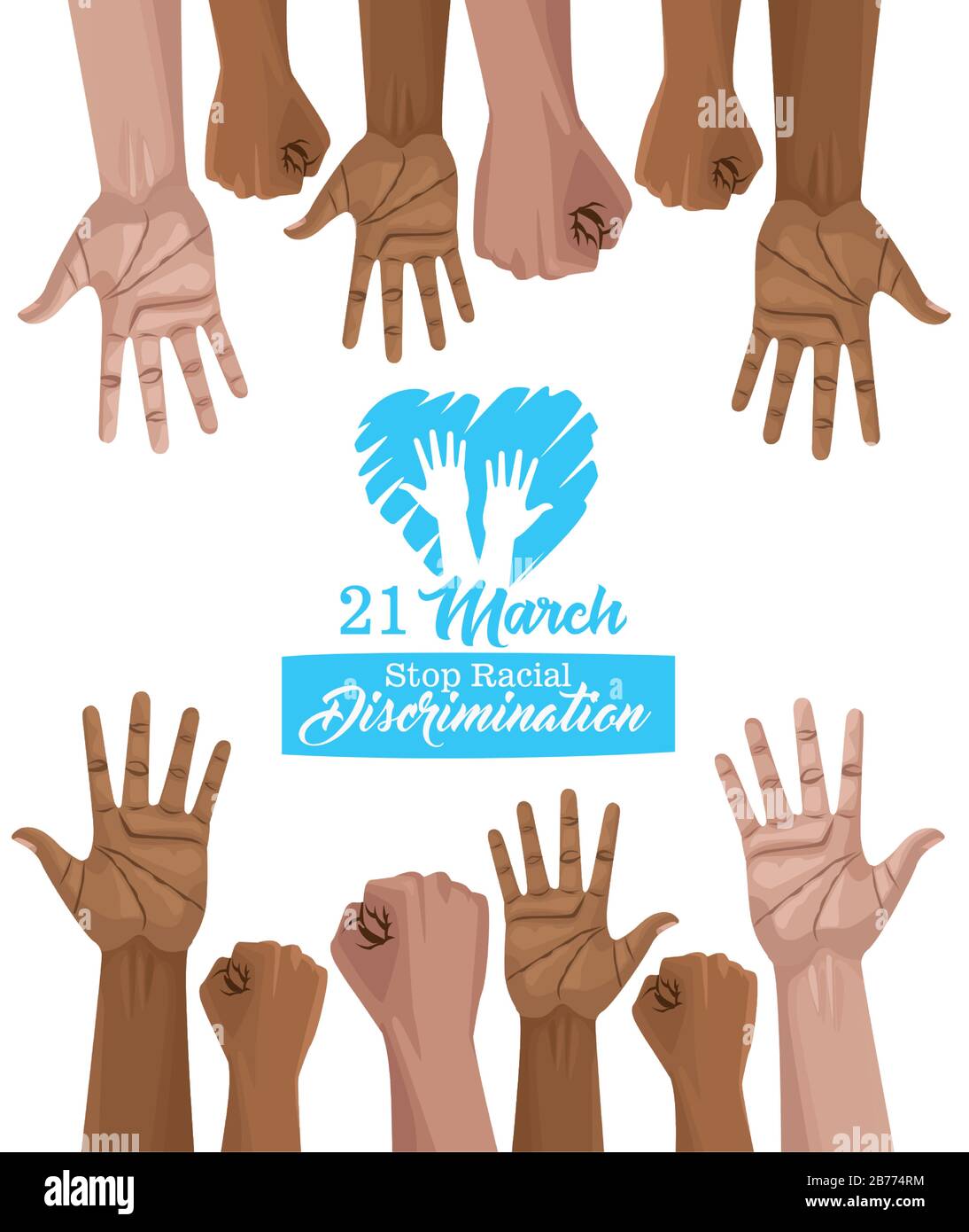 stop racism international day poster with Stock Vector Image & Art - Alamy