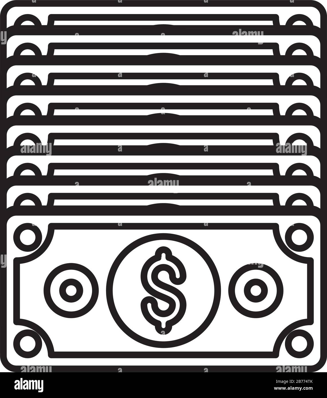 Isolated money bills vector design Stock Vector Image & Art - Alamy