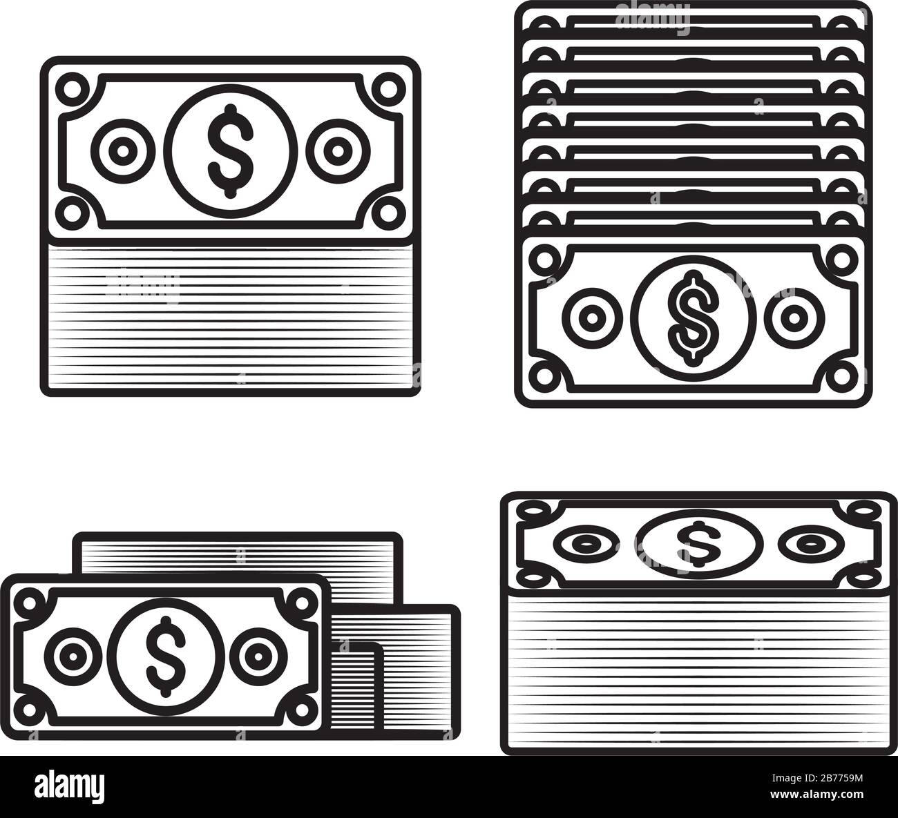 Isolated money bills vector design Stock Vector Image & Art - Alamy