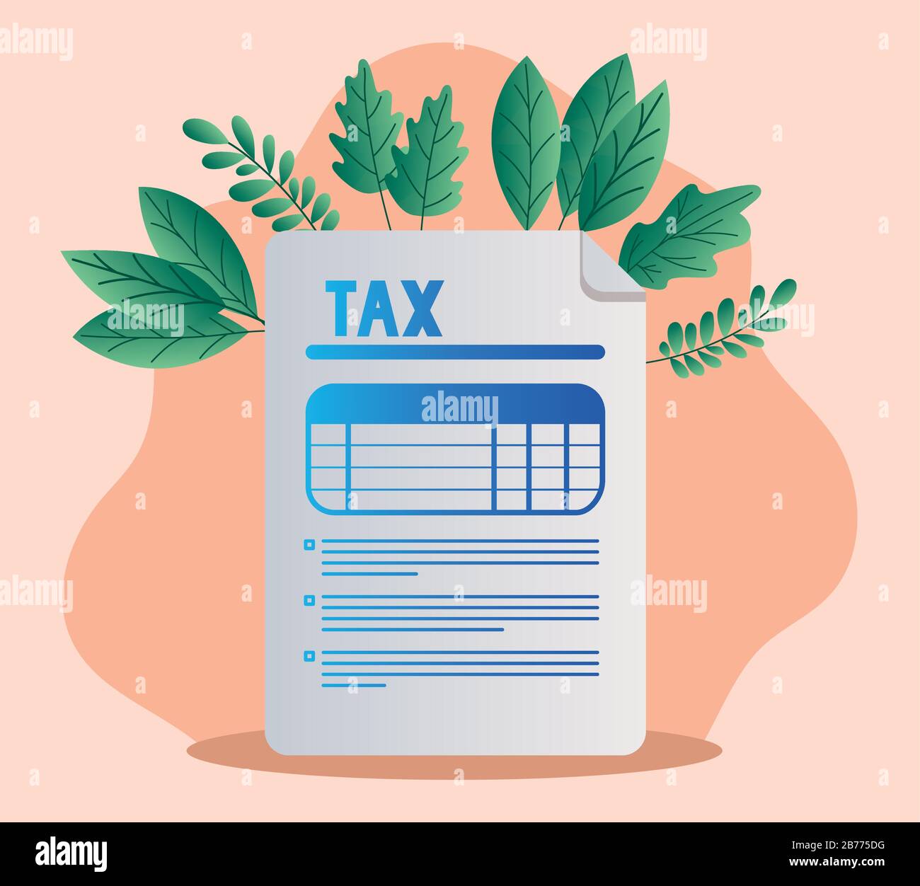 tax document and leaves vector design Stock Vector Image & Art - Alamy