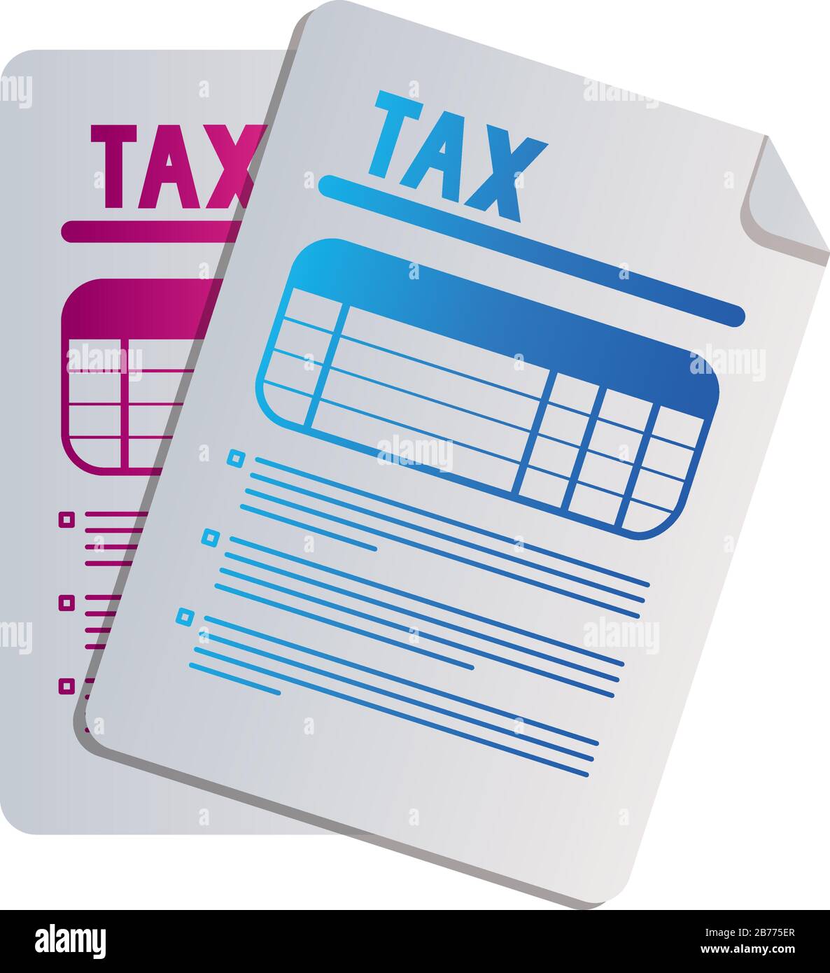 Isolated tax documents vector design Stock Vector Image & Art - Alamy