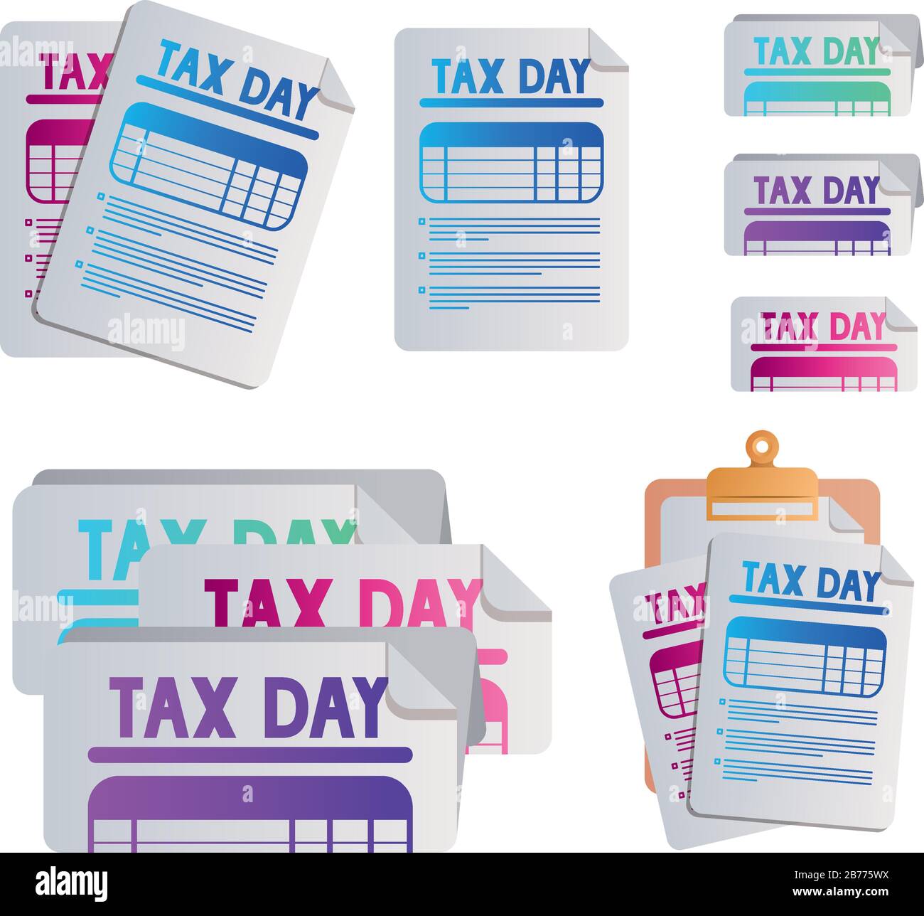 Isolated tax documents vector design Stock Vector Image & Art - Alamy