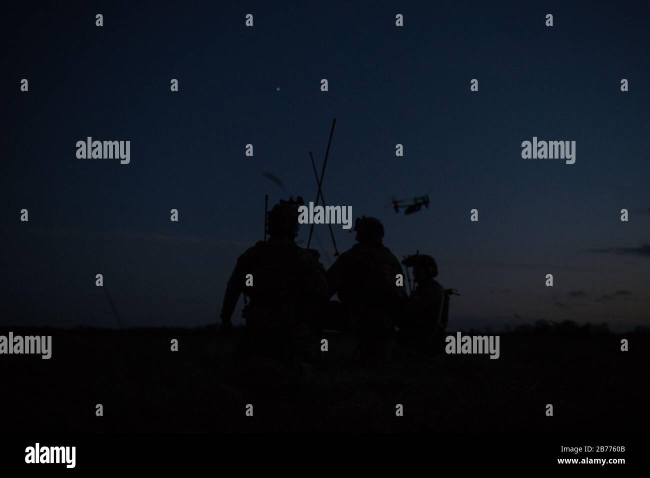 A CV-22 Osprey tilt-rotator aircraft, assigned to the 7th Special ...