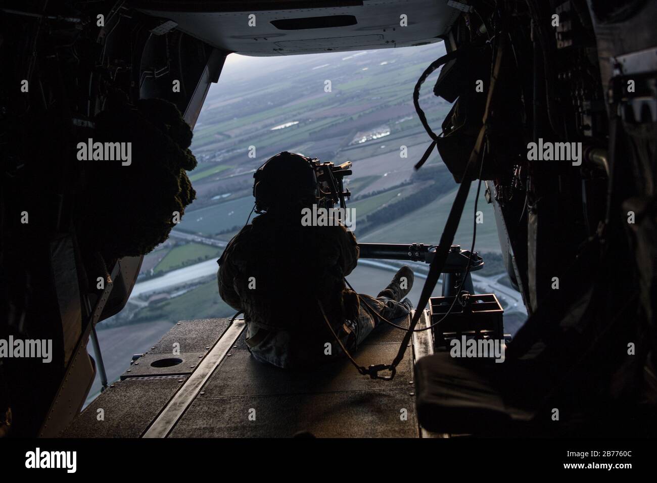 A CV-22 Osprey tilt-rotator aircraft flight engineer assigned to the ...