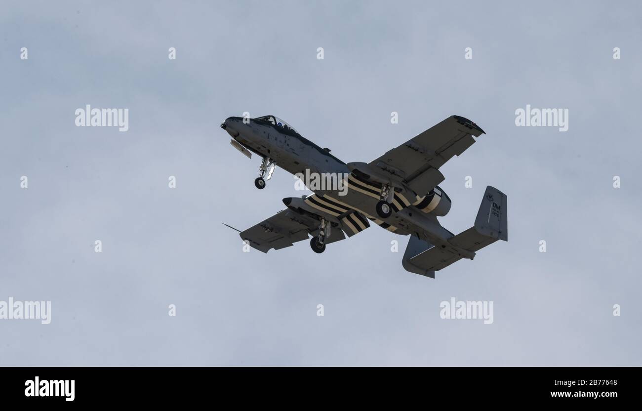 A U.S. Air Force A-10 Thunderbolt II, assigned to the A-10C Thunderbolt ...