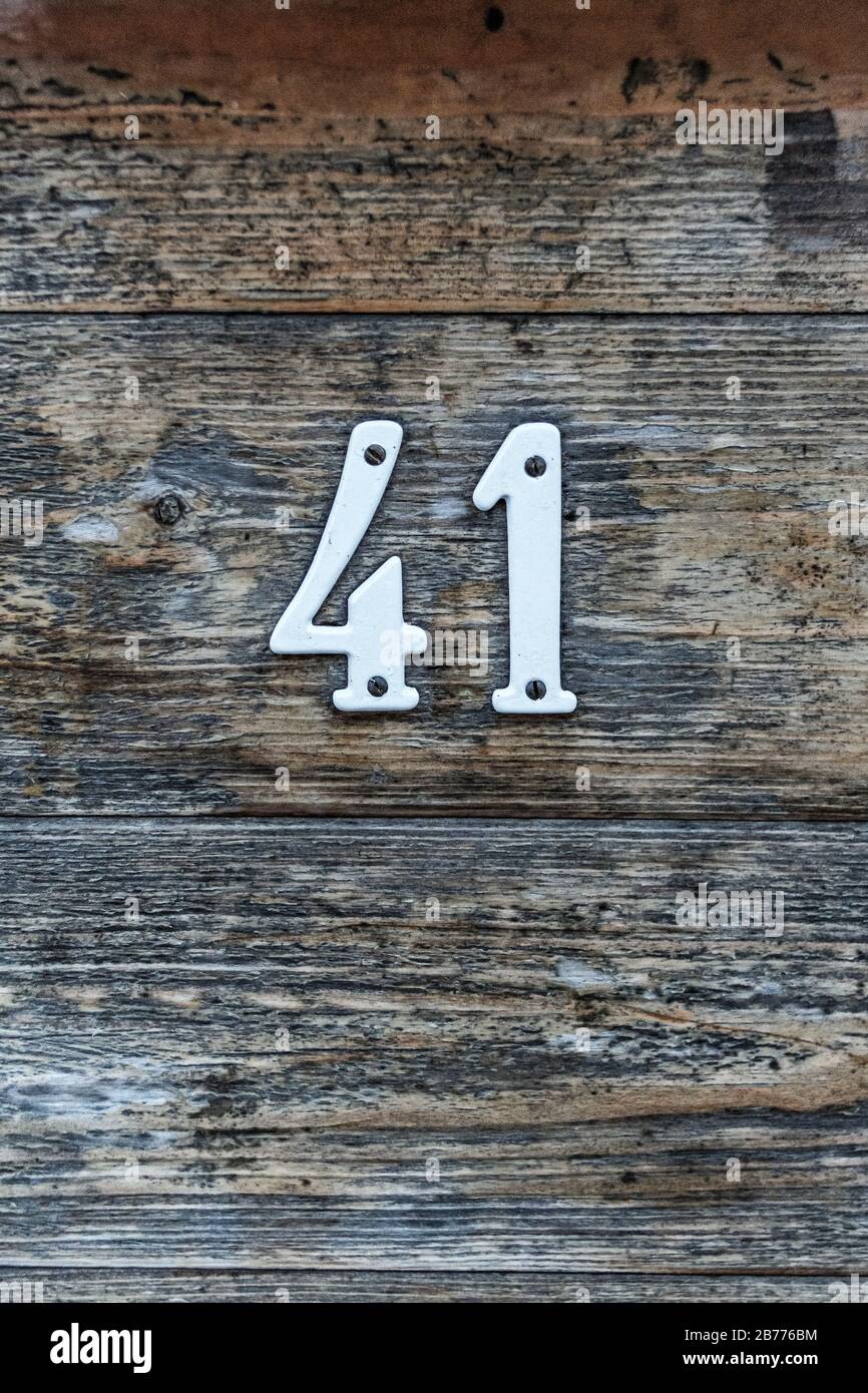 Number 41 forty one hi-res stock photography and images - Alamy
