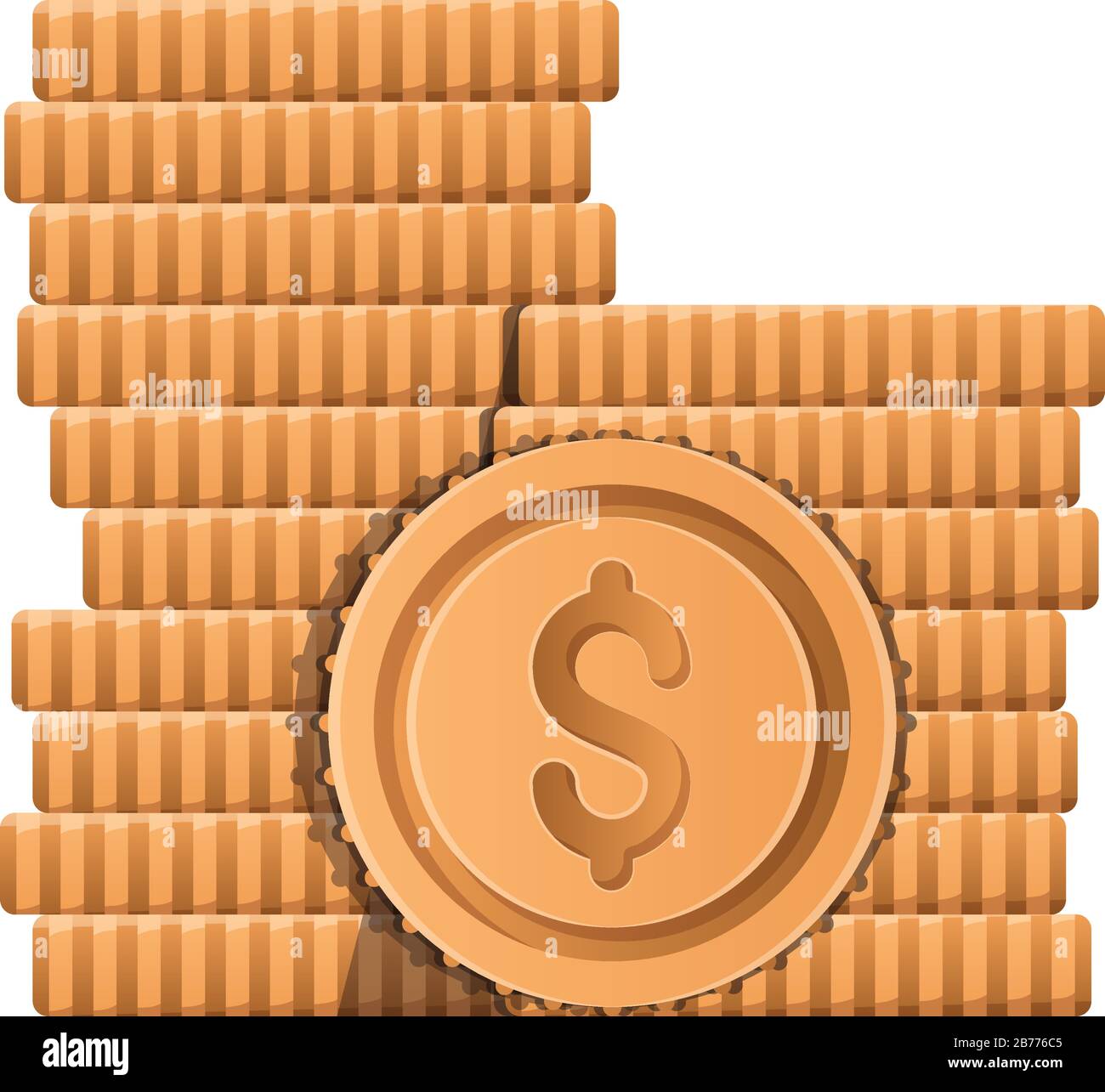 Isolated money coins vector design Stock Vector Image & Art - Alamy