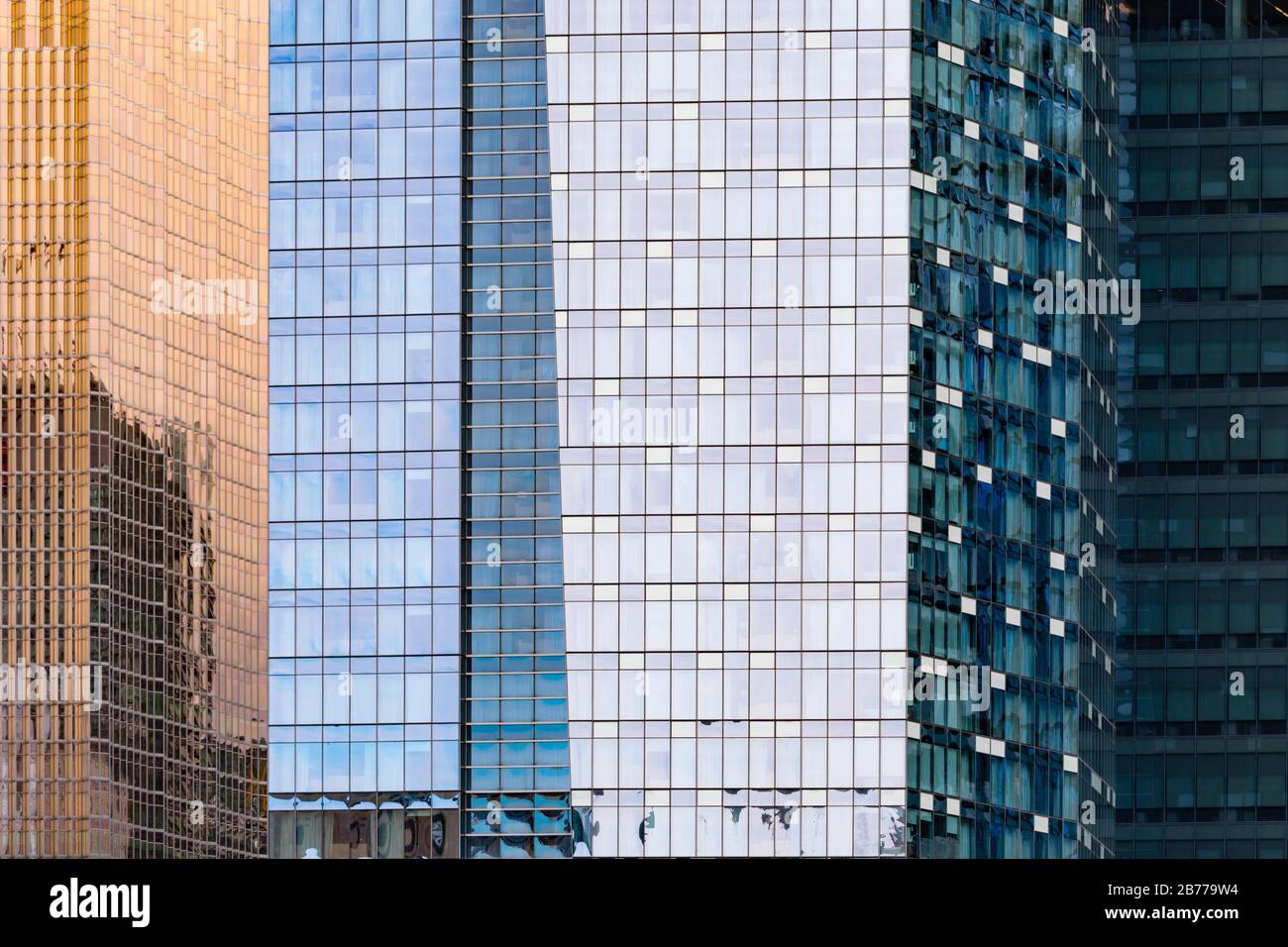 Beautiful scenery of high rise modern buildings in a glass facade Stock ...