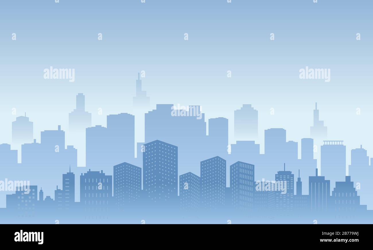 City background with many buildings shopping mall Stock Vector Image ...