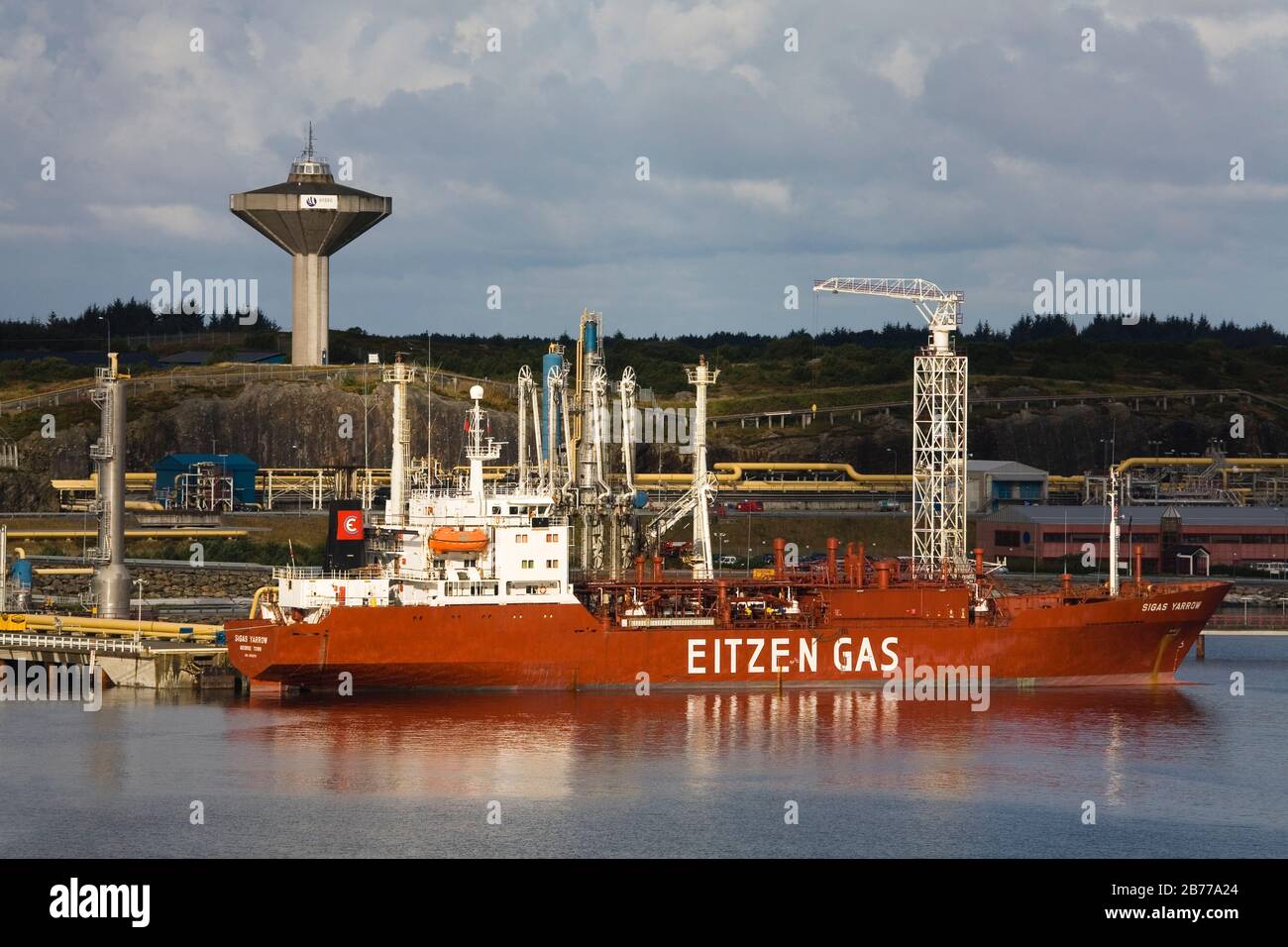 Gas Terminal in Fjord, Bergen, Norway, Scandinavia Stock Photo - Alamy