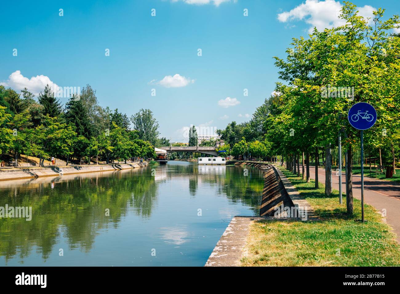 Bega River and green park in Timisoara, Romania Stock Photo - Alamy