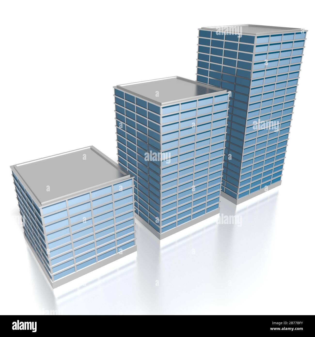 3D office buildings Stock Photo - Alamy