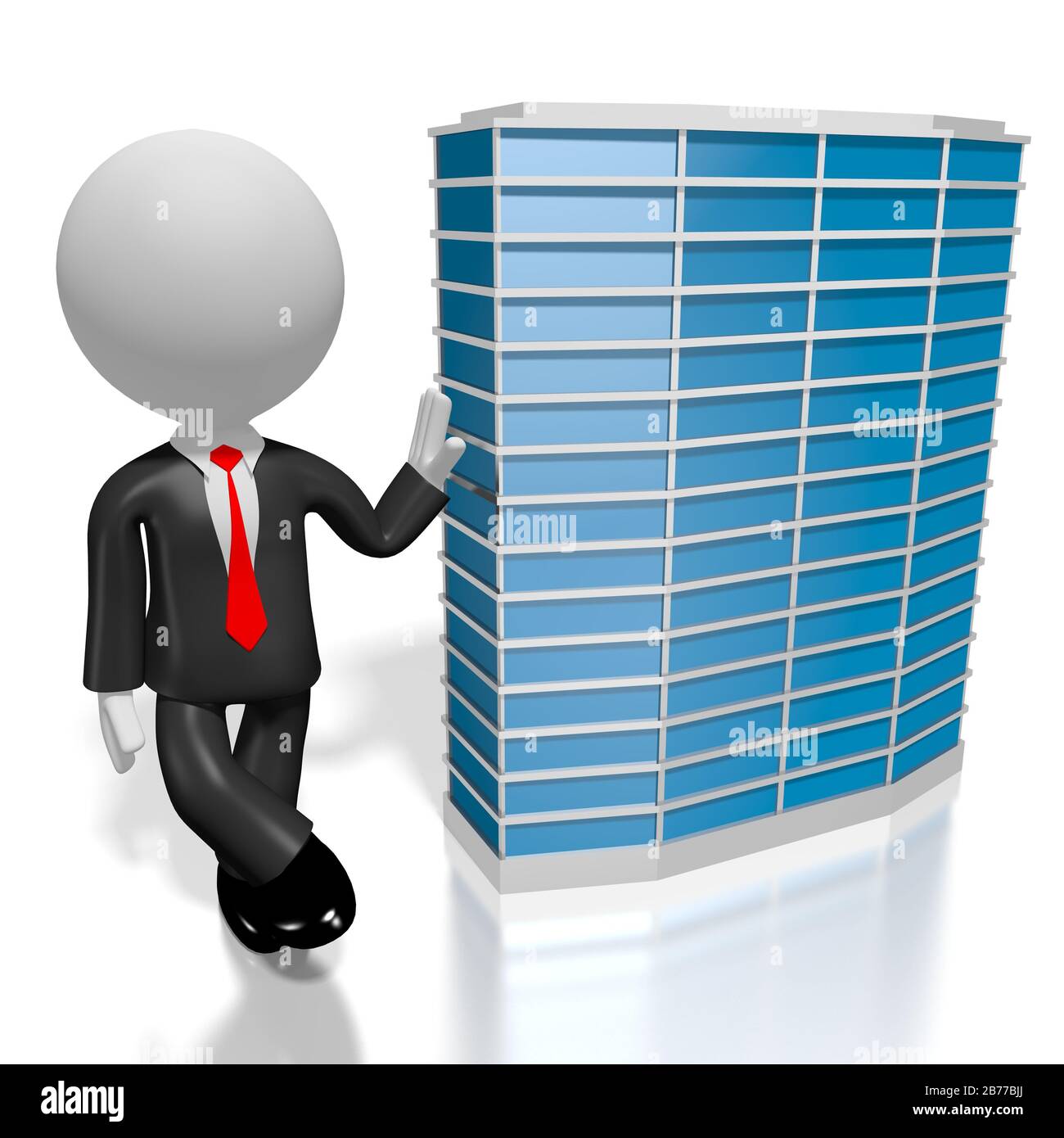 3d office building businessman Cut Out Stock Images & Pictures - Alamy
