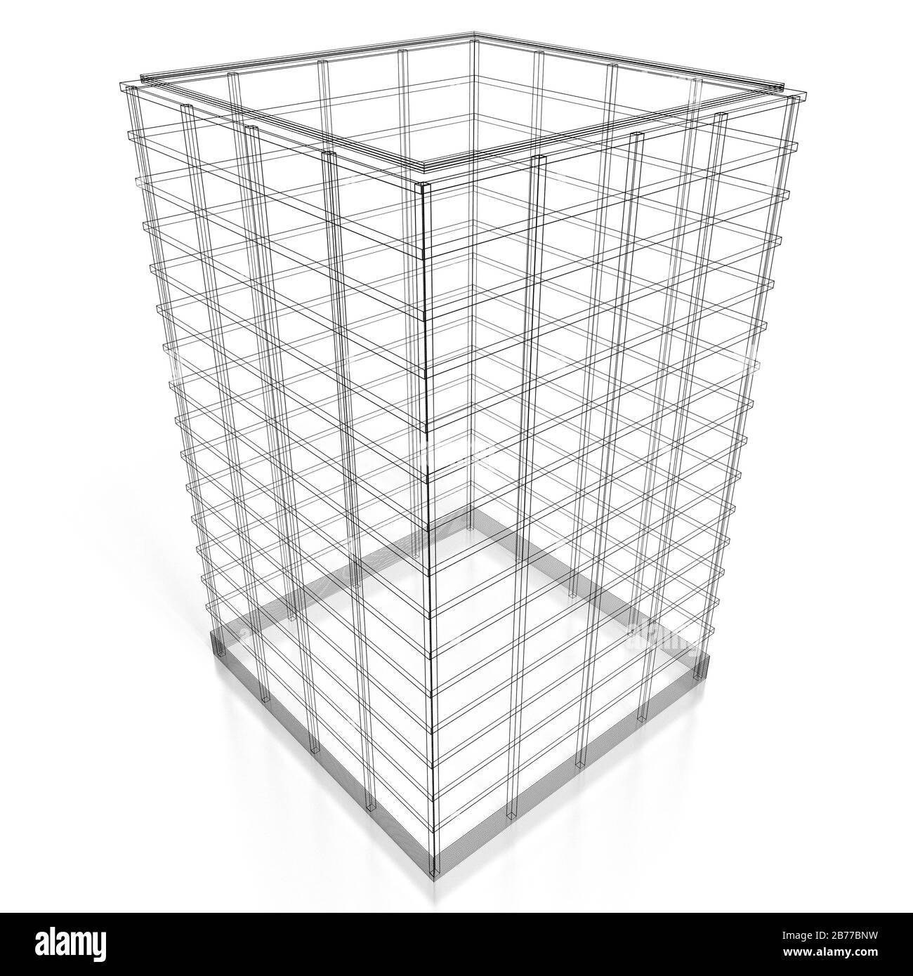 3d wireframe building hi-res stock photography and images - Alamy