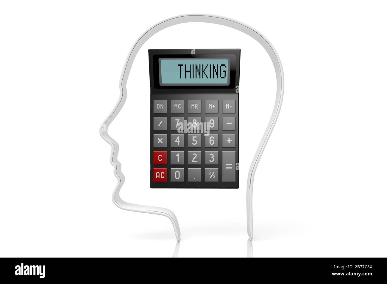 Thinking calculator Cut Out Stock Images & Pictures - Alamy