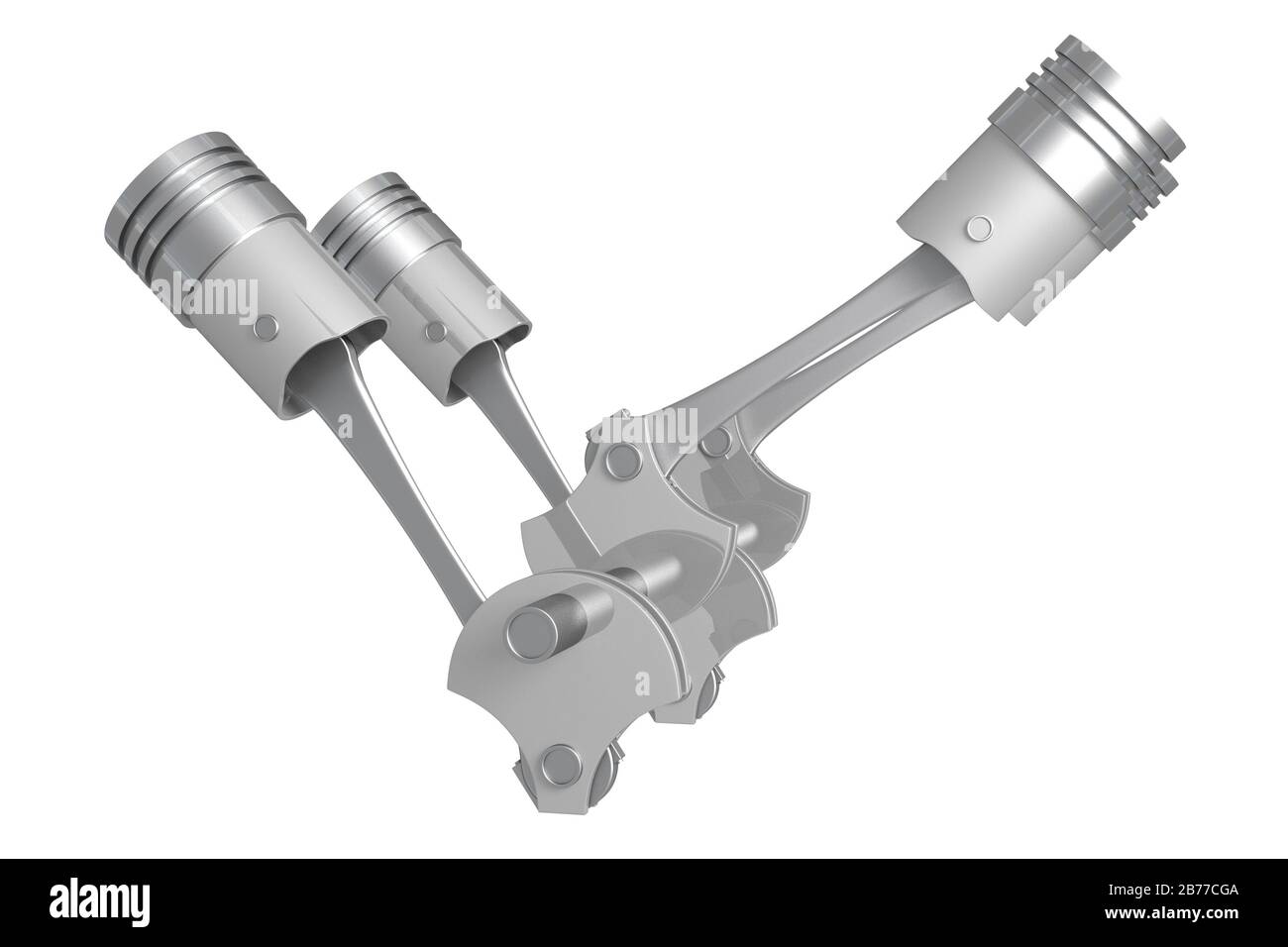 3D four-cylinder car engine, white background Stock Photo - Alamy