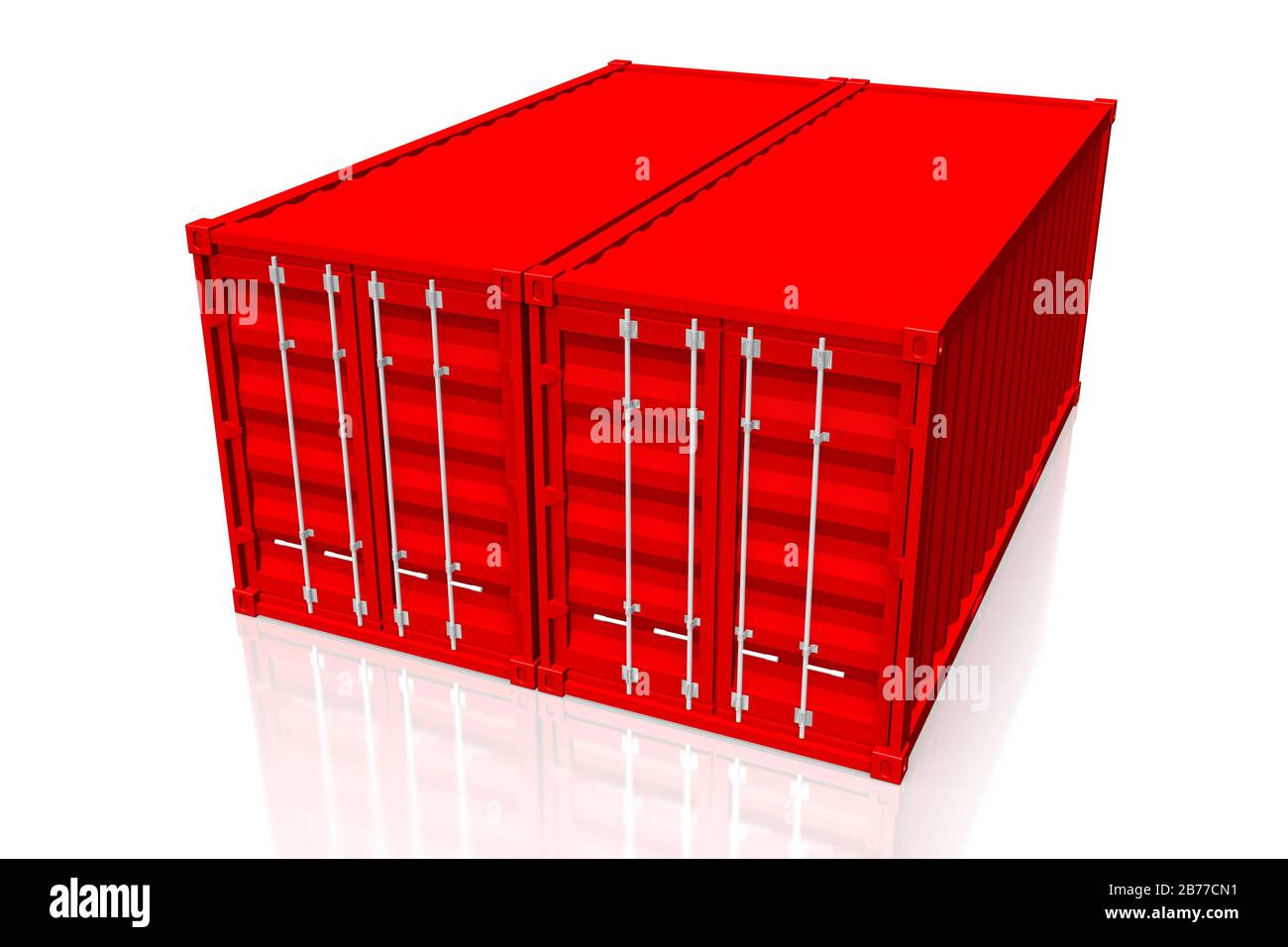 3D red cargo containers - great for topics like freight transportation ...