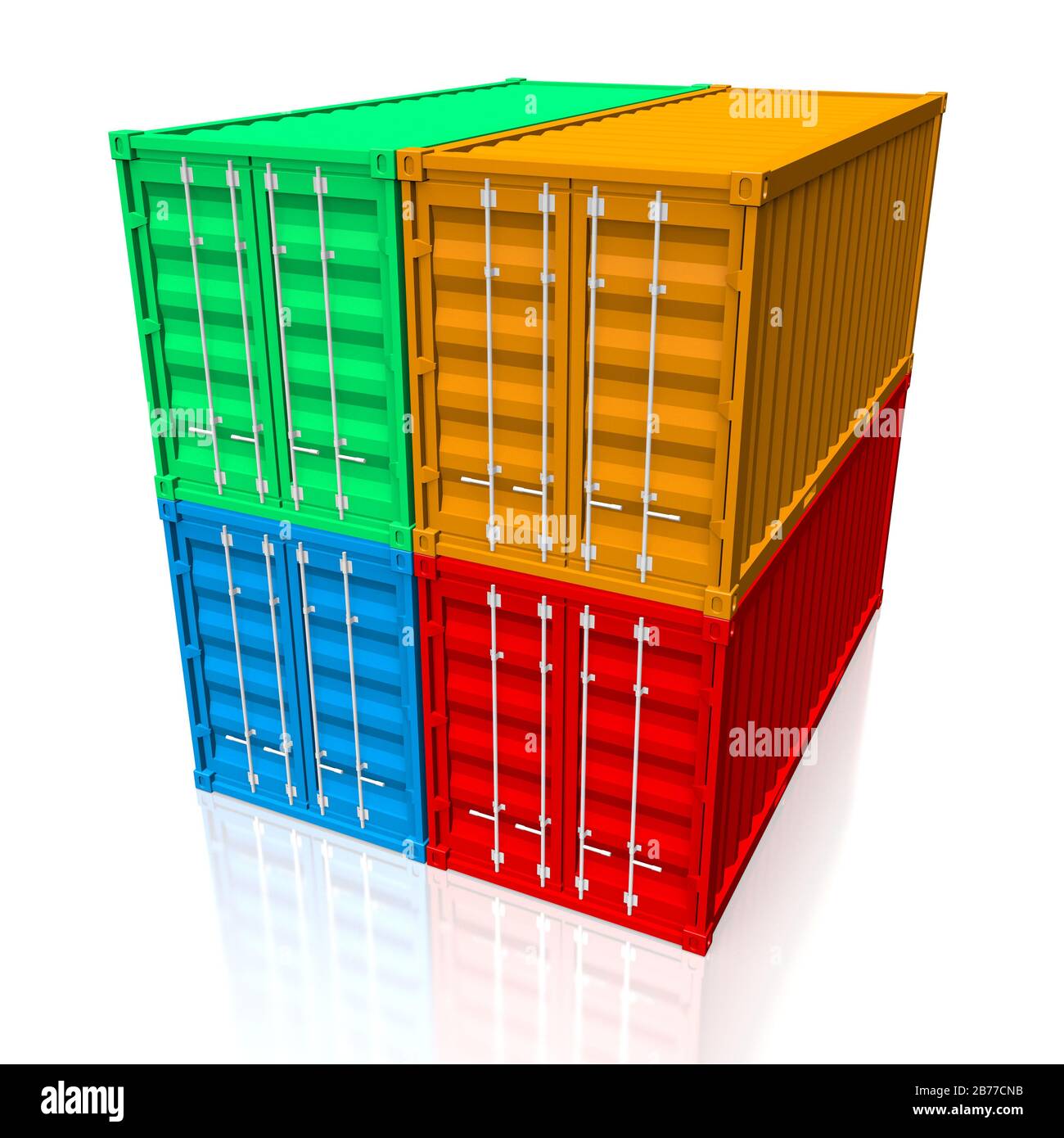 3D colorful cargo containers - great for topics like freight ...