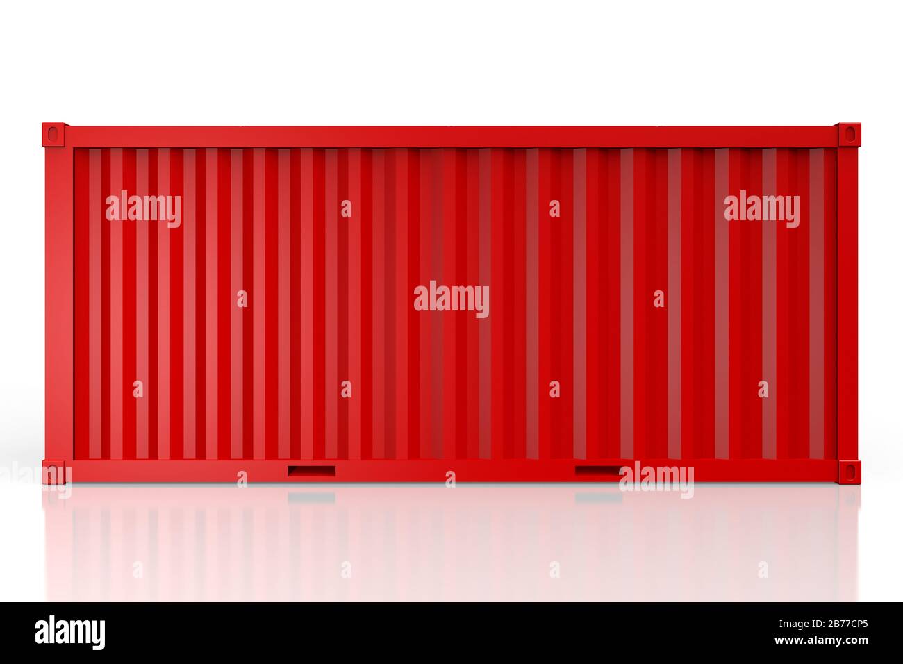 3D red cargo container isolated on white background - great for topics ...