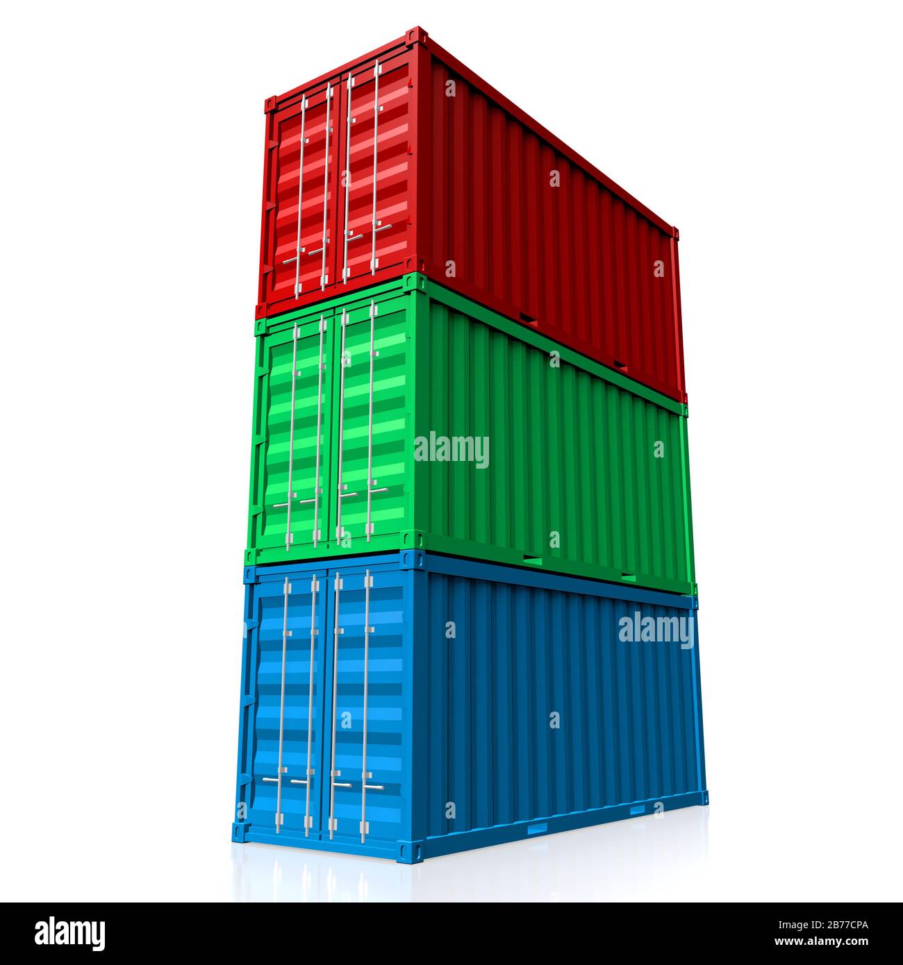 3D colorful cargo containers - great for topics like freight ...