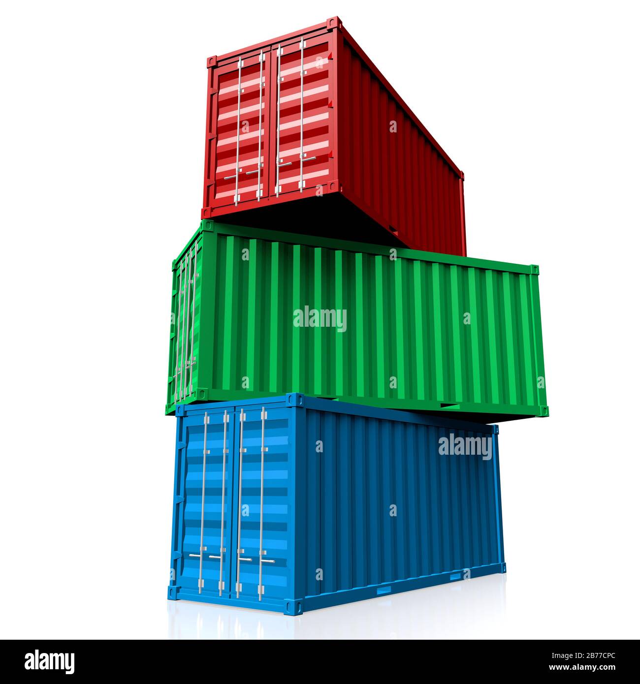 3D colorful cargo containers - great for topics like freight ...