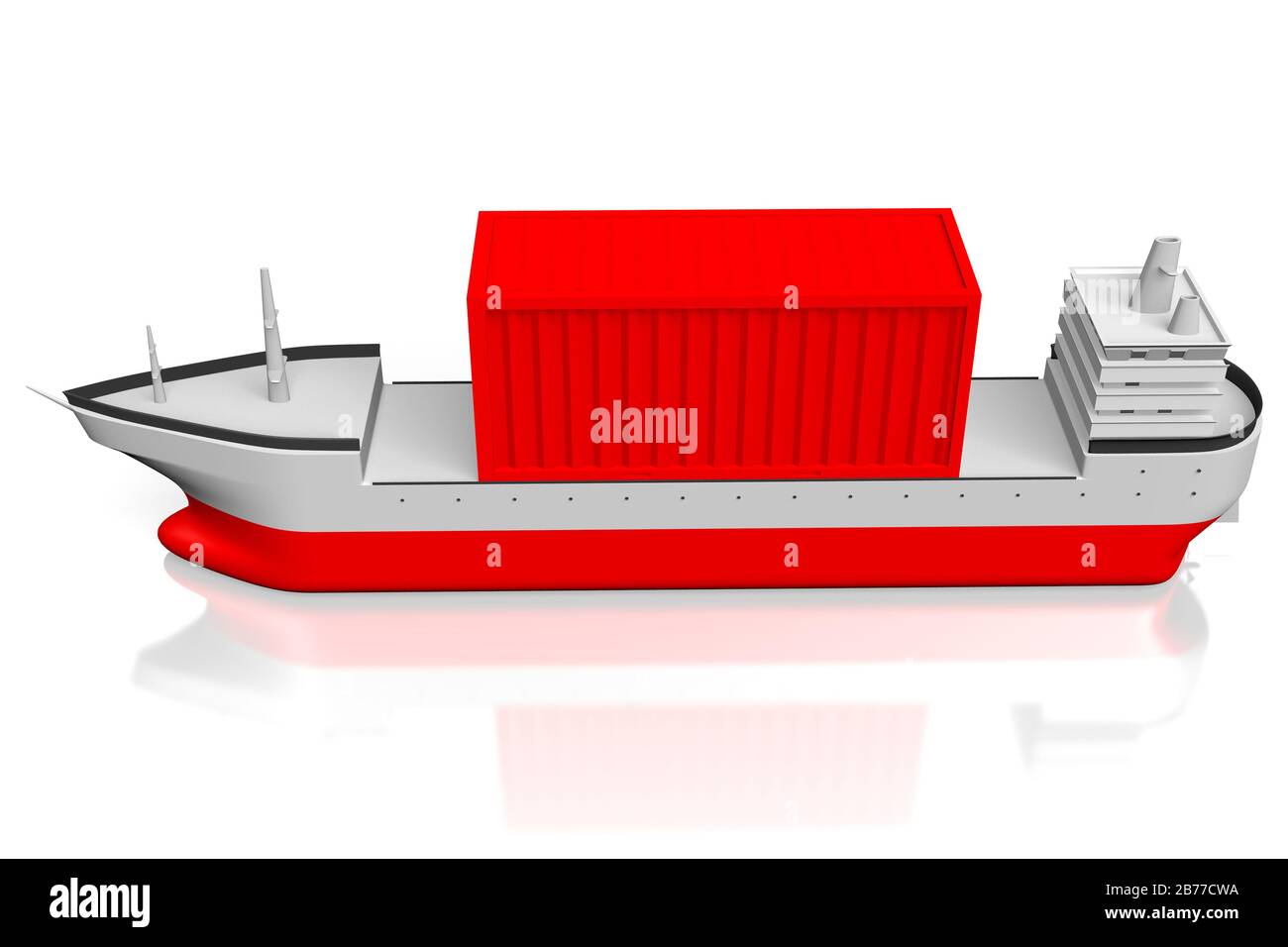 3D tanker/ ship with cargo container - great for topics like freight ...