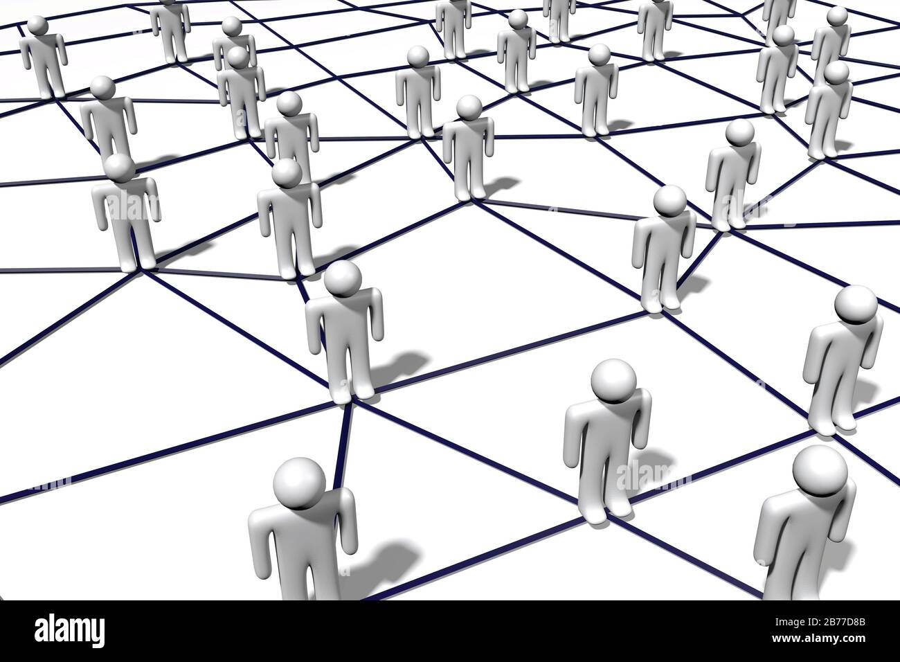 3D social network concept Stock Photo - Alamy