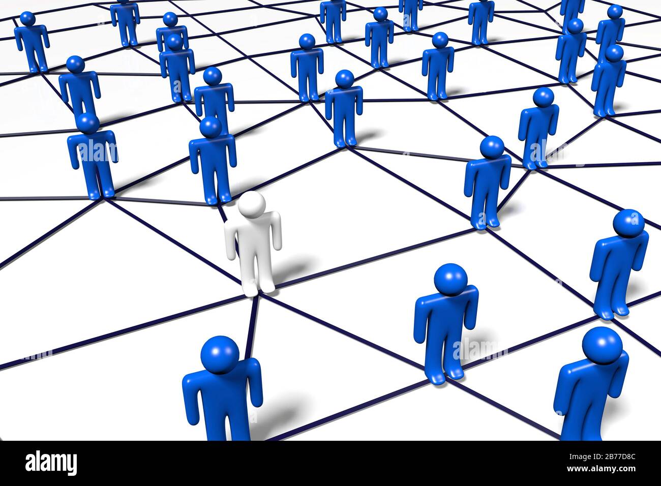 3D social network concept Stock Photo - Alamy